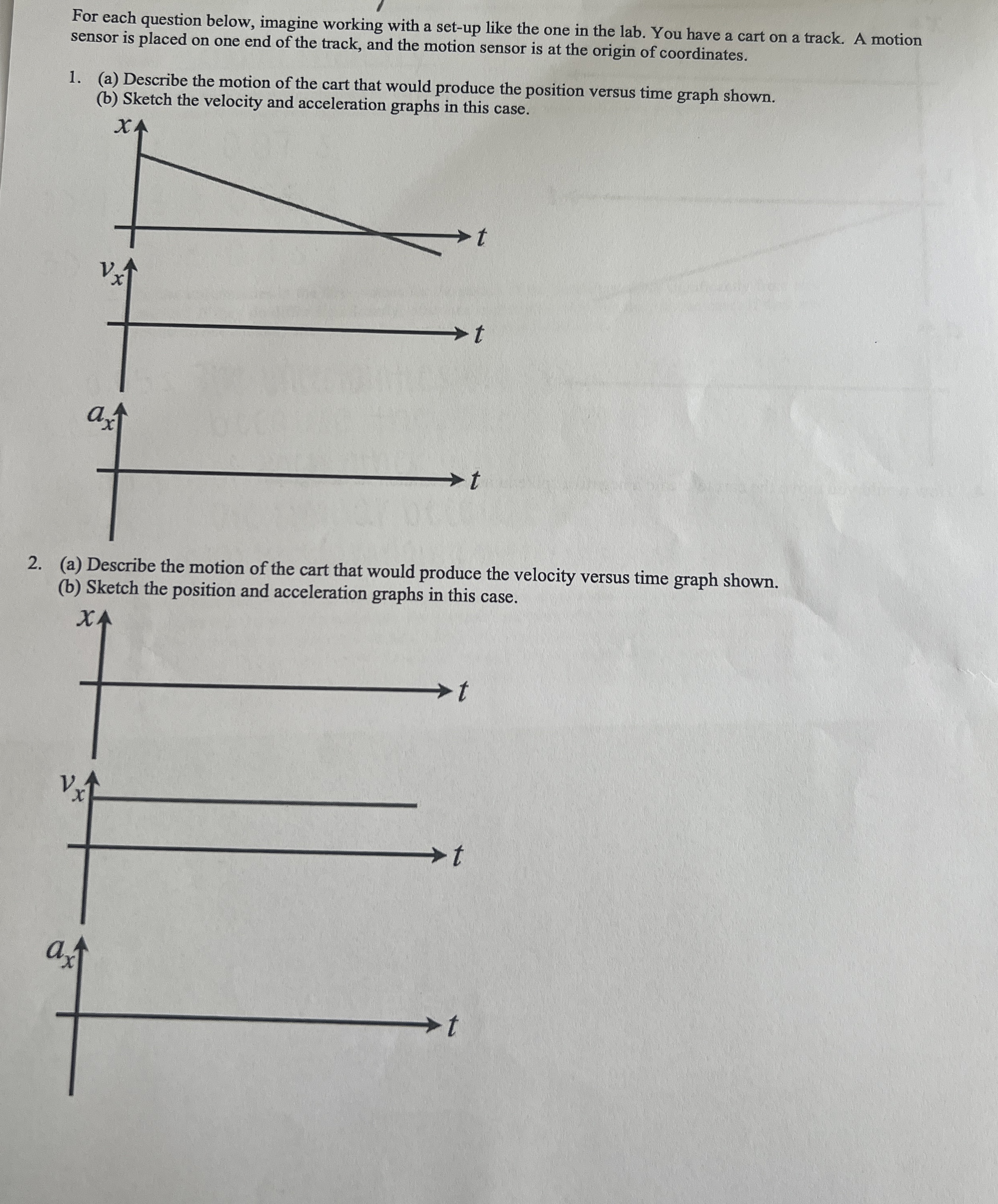 Solved For each question below, imagine working with a | Chegg.com