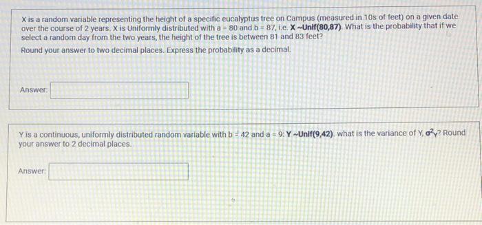 Solved X Is A Random Variable Representing The Hei 1954