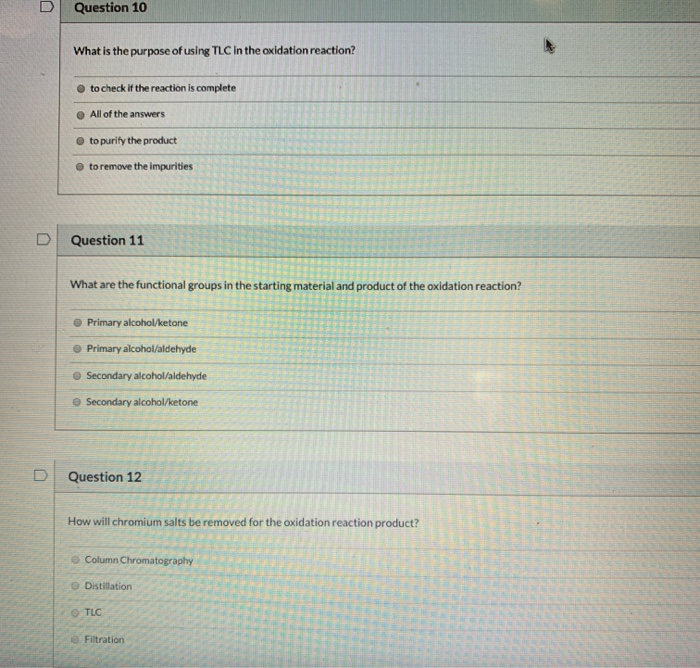 Solved D Question 10 What Is The Purpose Of Using Tlc In The