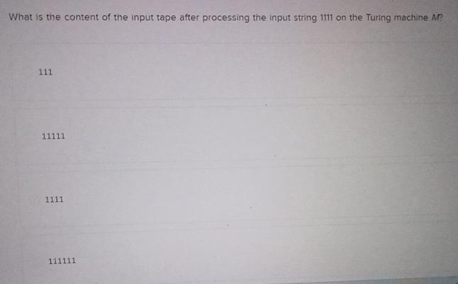 Solved What is the content of the input tape after | Chegg.com