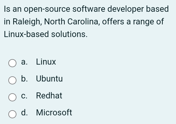 Solved Is an open-source software developer based in | Chegg.com