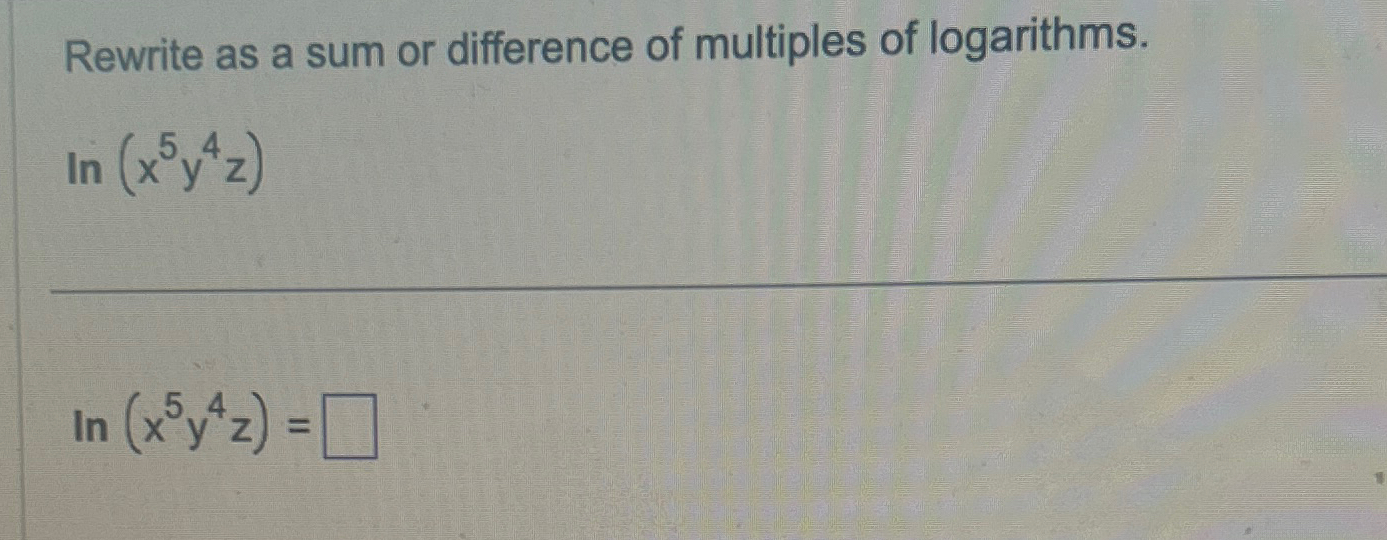 Solved Rewrite as a sum or difference of multiples of | Chegg.com