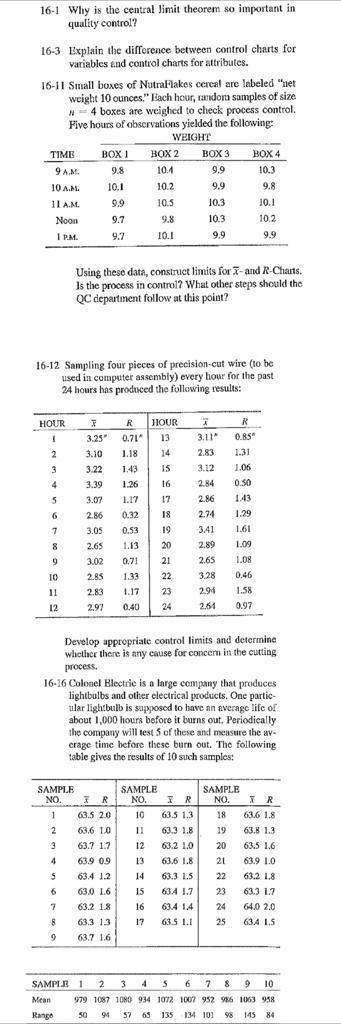 Solved 16-1 Why is the central limit theorem so important in | Chegg.com