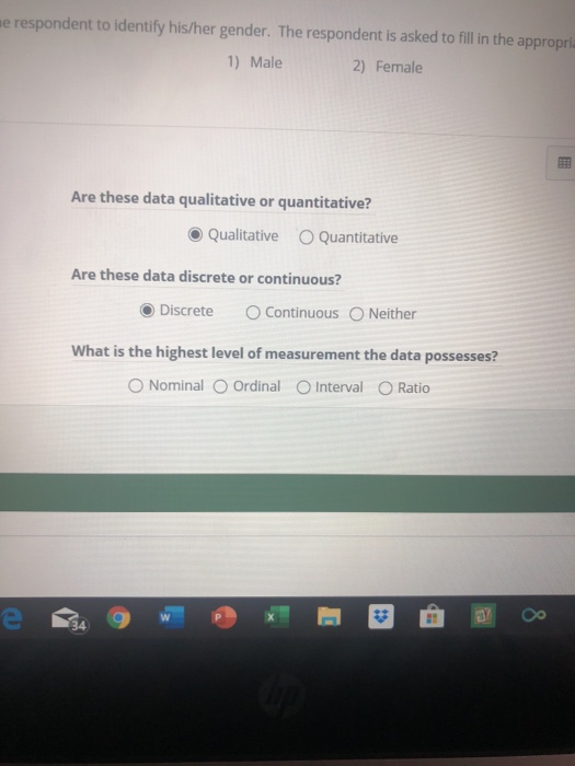 Solved A questionnaire asks the respondent to identify | Chegg.com