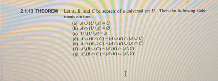 Solved 1) Prove that the sets A\B and B\A are disjoint and, | Chegg.com