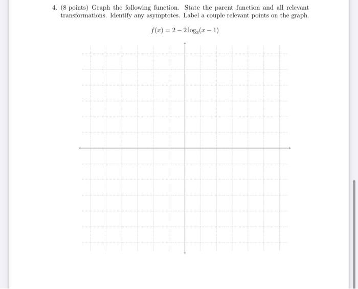 Solved 4 8 Points Graph The Following Function State The 