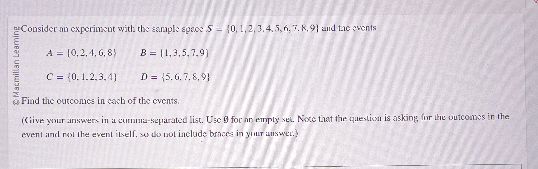 Solved ?00 ﻿Consider an experiment with the sample space | Chegg.com