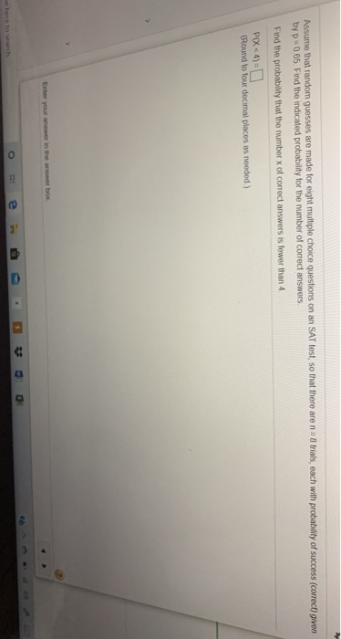 Solved Assume that random guesses are made for eight | Chegg.com