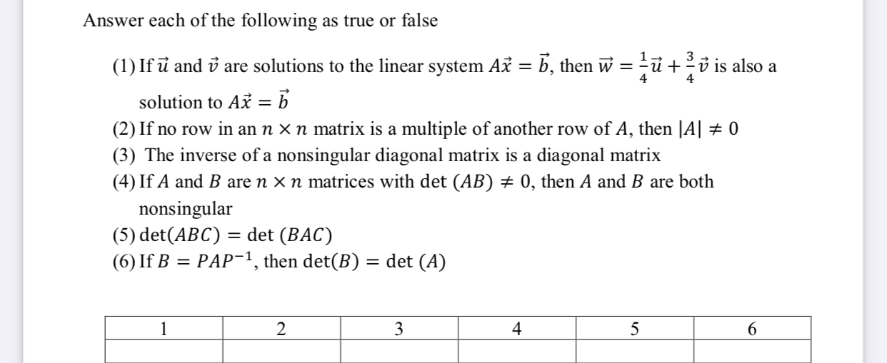 Solved Answer each of the following as true or false(1) ﻿If | Chegg.com