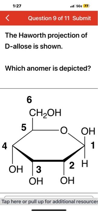 Solved The Haworth projection of D-allose is shown. Which | Chegg.com