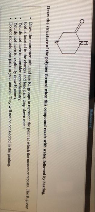 Solved [References) Draw the structure of the polymer formed | Chegg.com