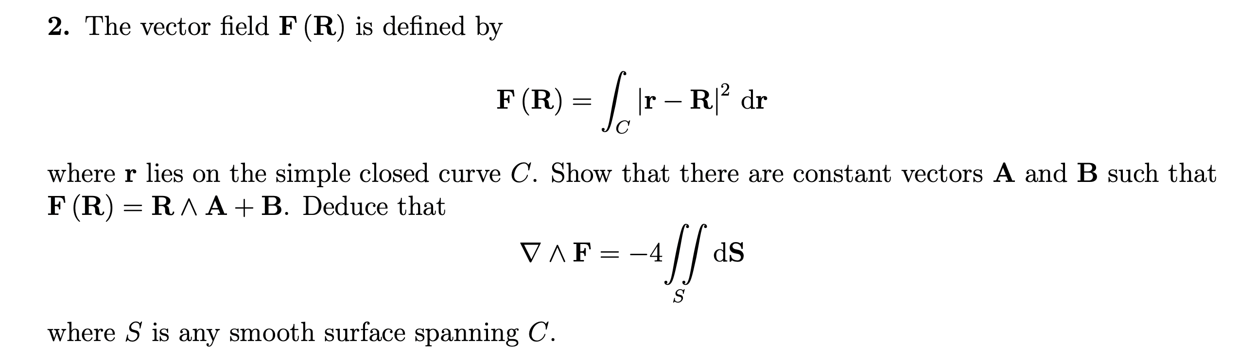 Solved The vector field F(R) ﻿is defined | Chegg.com