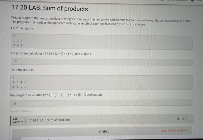 Solved Write a program that reads two lists of integers from | Chegg.com