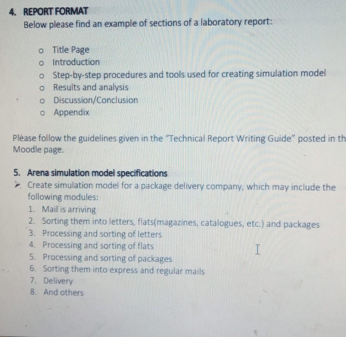 1 INTRODUCTION Arena discrete event simulation | Chegg.com