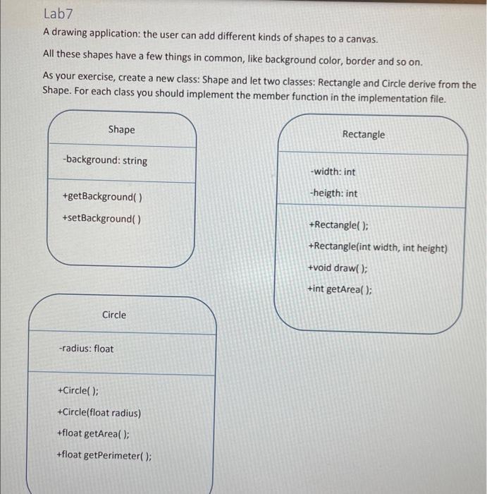 Solved Lab7 A drawing application: the user can add | Chegg.com