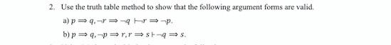 Solved 2. Use the truth table method to show that the | Chegg.com