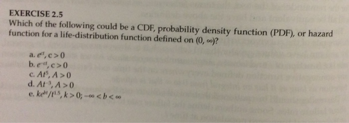 EXERCISE 2.5 Which of the following could be a CDF, | Chegg.com