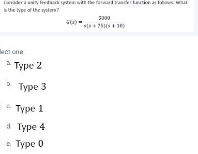 Solved Consider a unity feedback system with the forward | Chegg.com