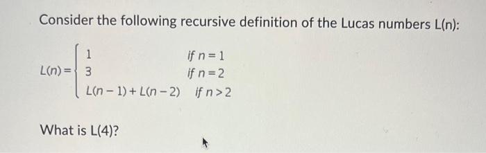 Solved Consider the following recursive definition of the | Chegg.com