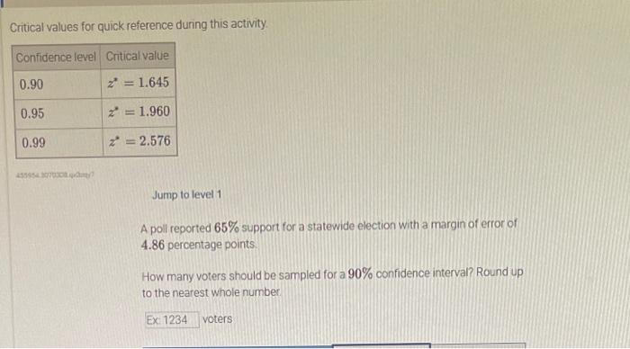 Solved Critical values for quick reference during this | Chegg.com