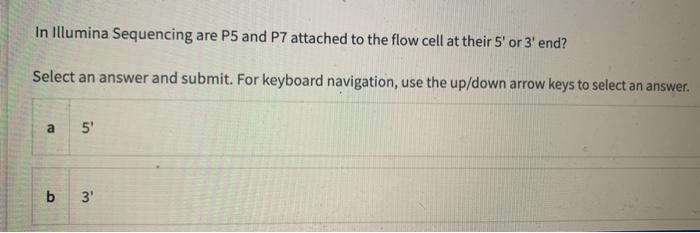 Solved In Illumina Sequencing are P5 and P7 attached to the | Chegg.com