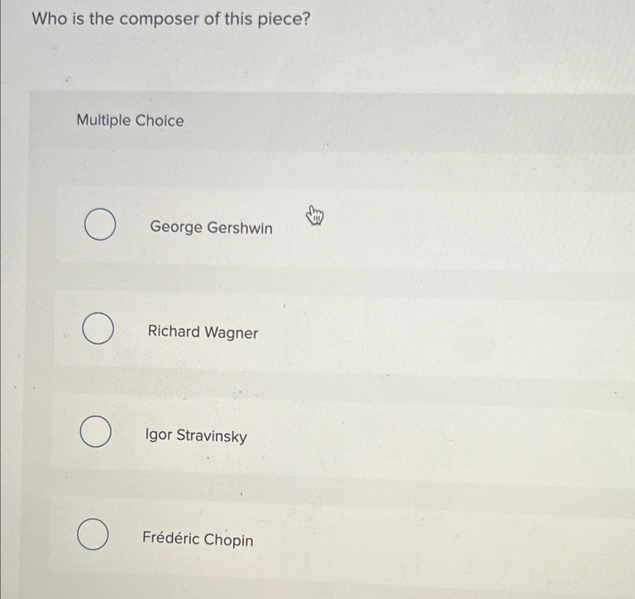 Solved Who is the composer of this piece?Multiple | Chegg.com