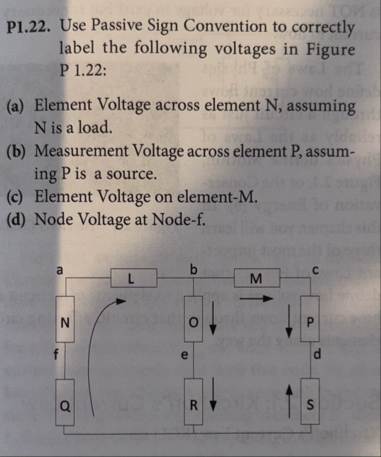 Solved P1.22. ﻿Use Passive Sign Convention to correctly | Chegg.com
