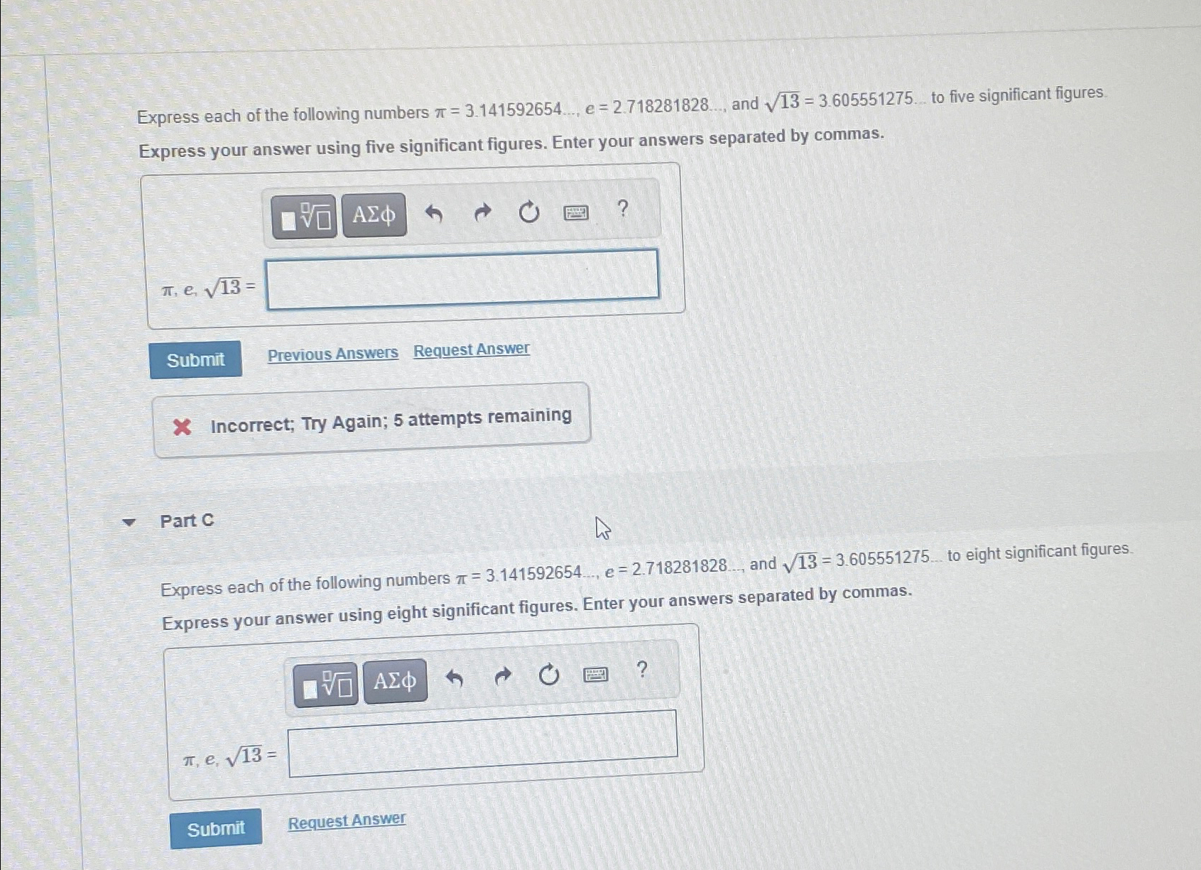 Solved Express each of the following numbers | Chegg.com