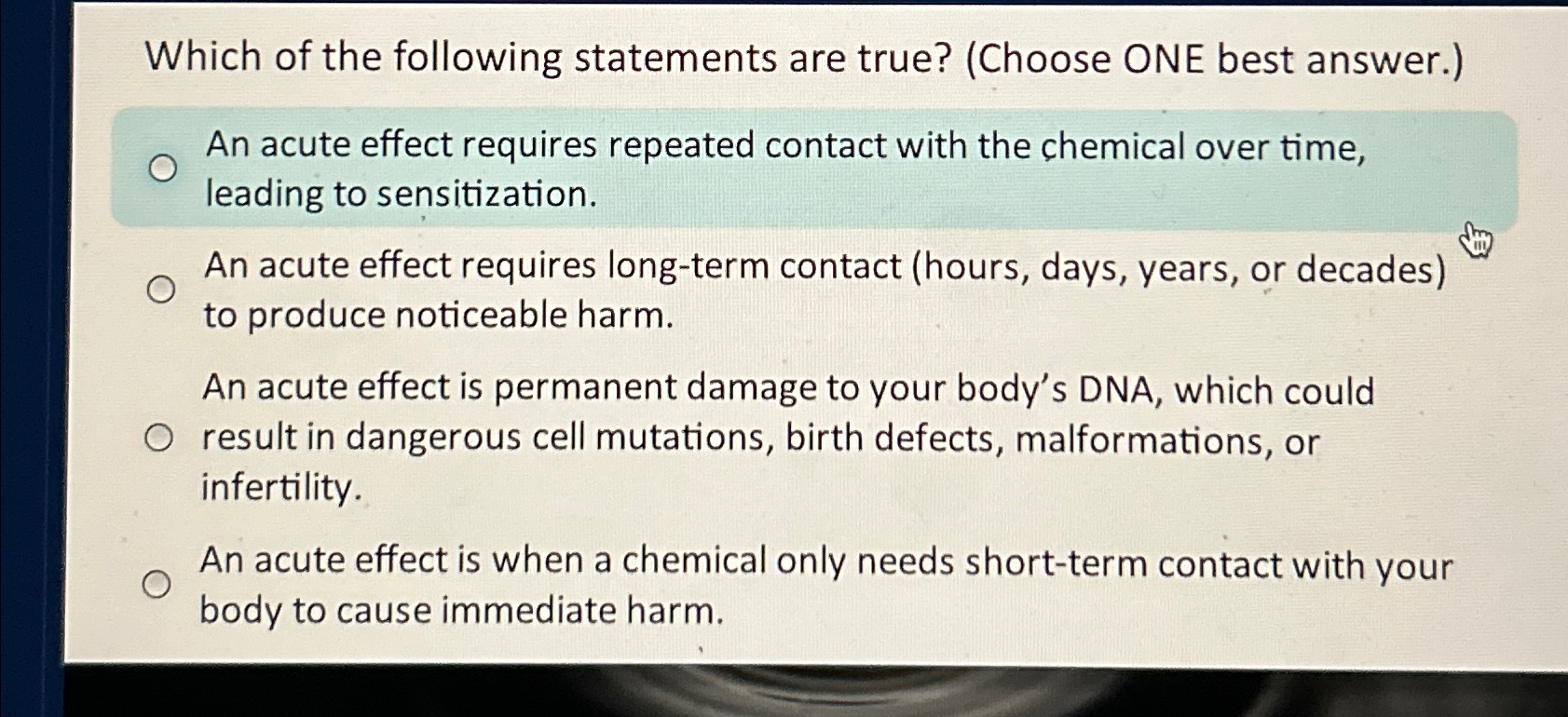 Solved Which of the following statements are true? (Choose | Chegg.com