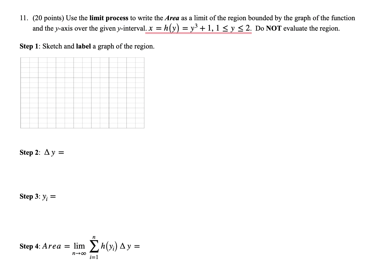 (20 ﻿points) ﻿Use the limit ﻿process to ﻿write the | Chegg.com