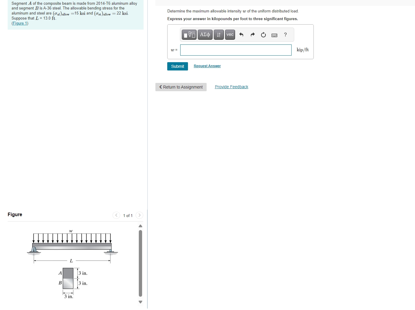 Solved Segment A of the composite beam is made from 2014-T6 | Chegg.com