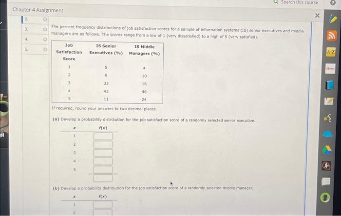 ol Chapter 4 Assignment 2. 3. 4. 5. O O O The percent | Chegg.com