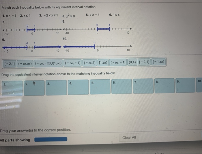 Solved Match each inequality below with its equivalent | Chegg.com