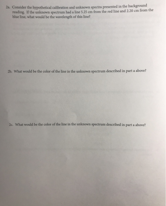 2a. Consider the hypothetical calibration and unknown | Chegg.com