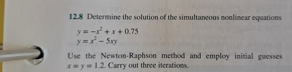 12.8 ﻿Determine the solution of the simultaneous | Chegg.com