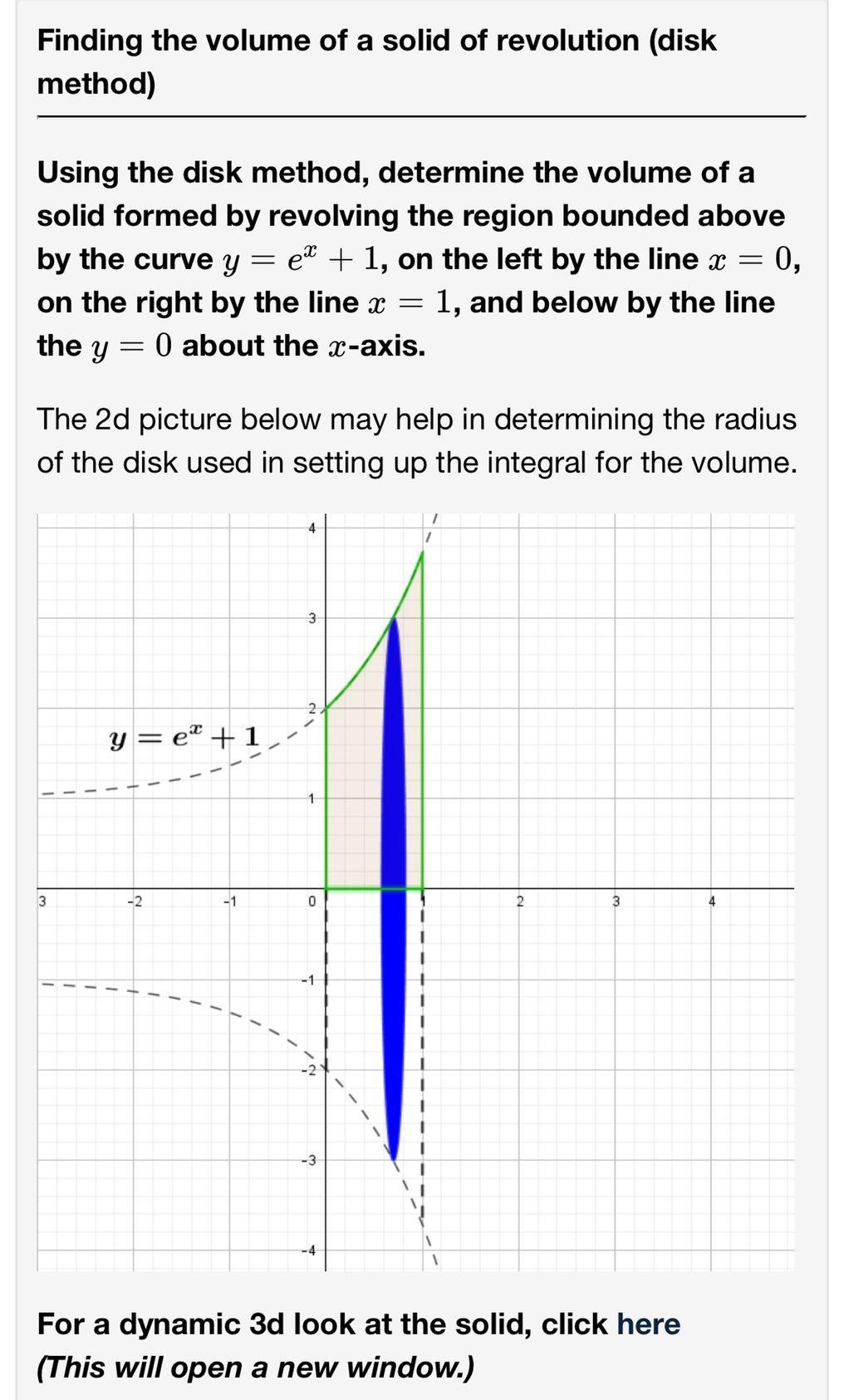 Solved Finding the volume of a solid of revolution (disk | Chegg.com