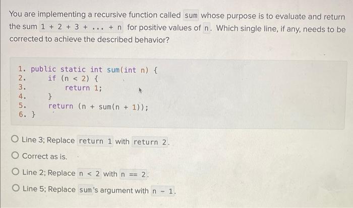 Solved You are implementing a recursive function called | Chegg.com