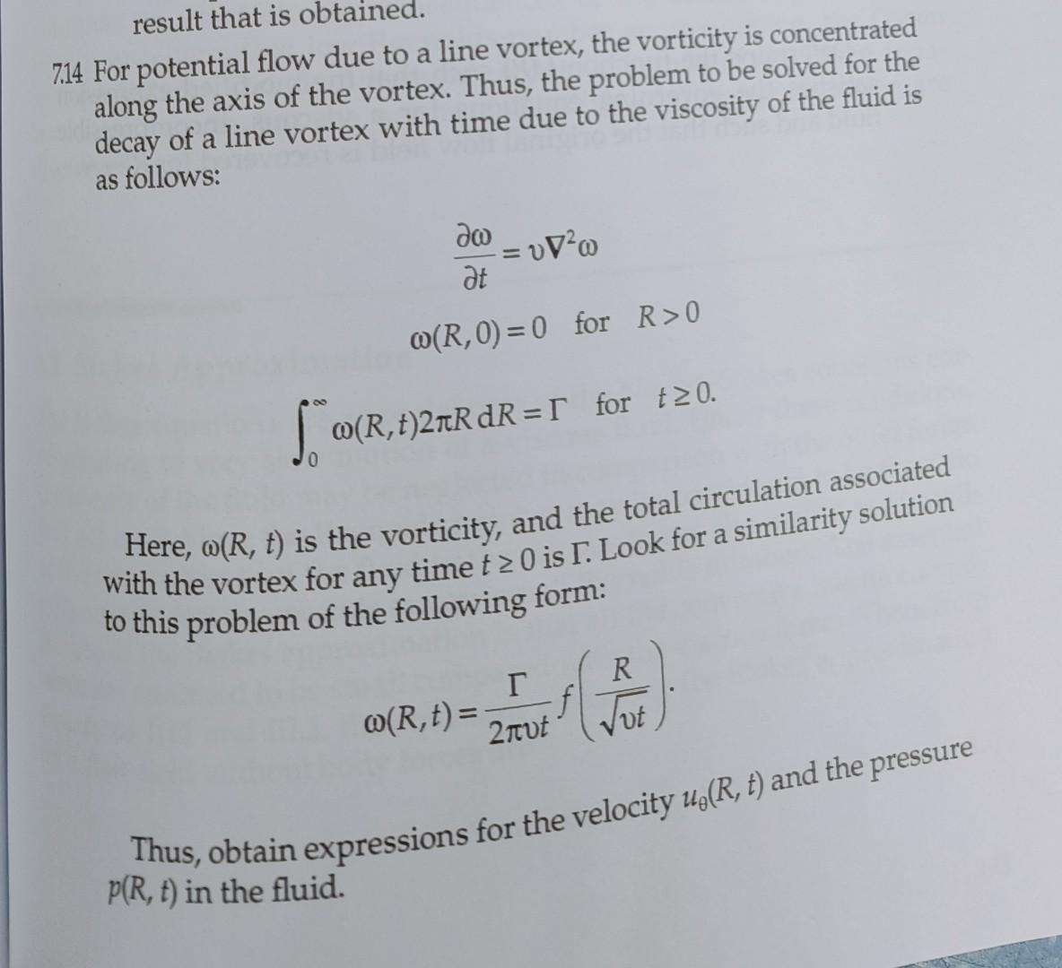 Solved result that is obtained. 7.14 For potential flow due | Chegg.com