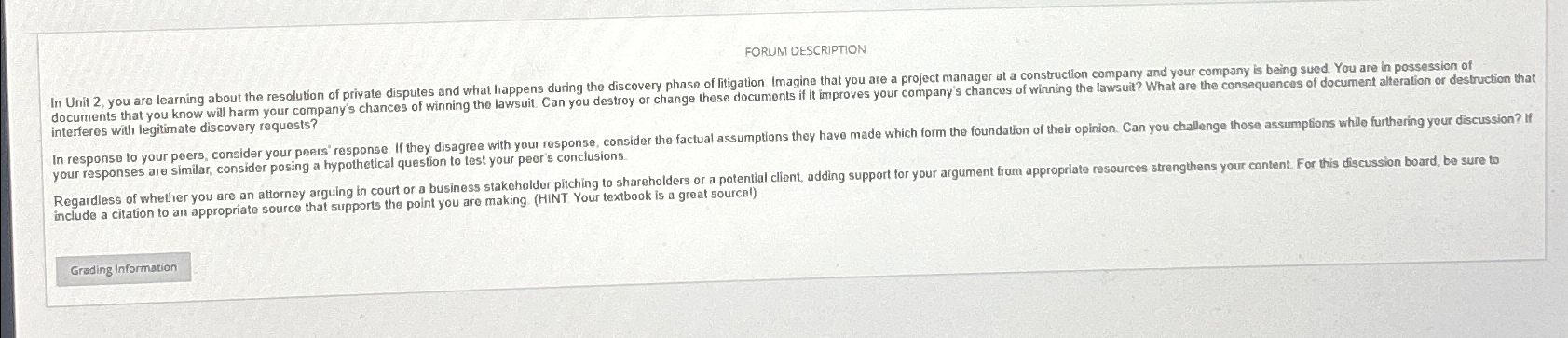 Solved FORUM DESCRIPTION interferes with legitimate | Chegg.com