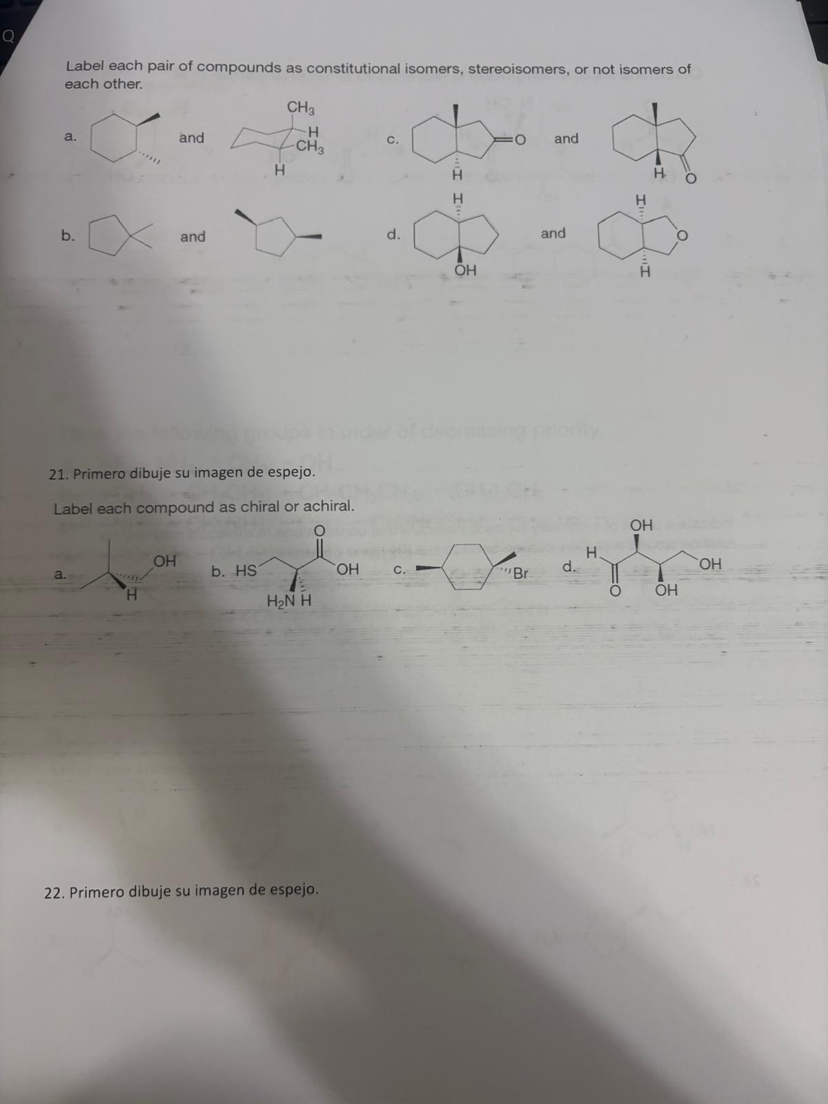 Solved 23. ﻿Indicate a plane of symmetry for each molecule | Chegg.com