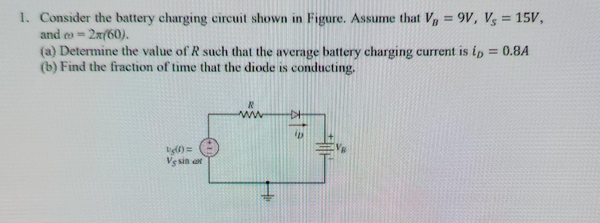 Draw The Circuit Diagram Of Battery Charging By Rectify Meth