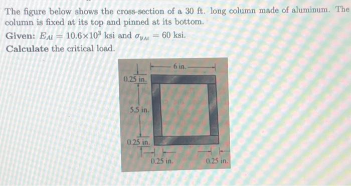 Solved The figure below shows the cross-section of a 30ft. | Chegg.com