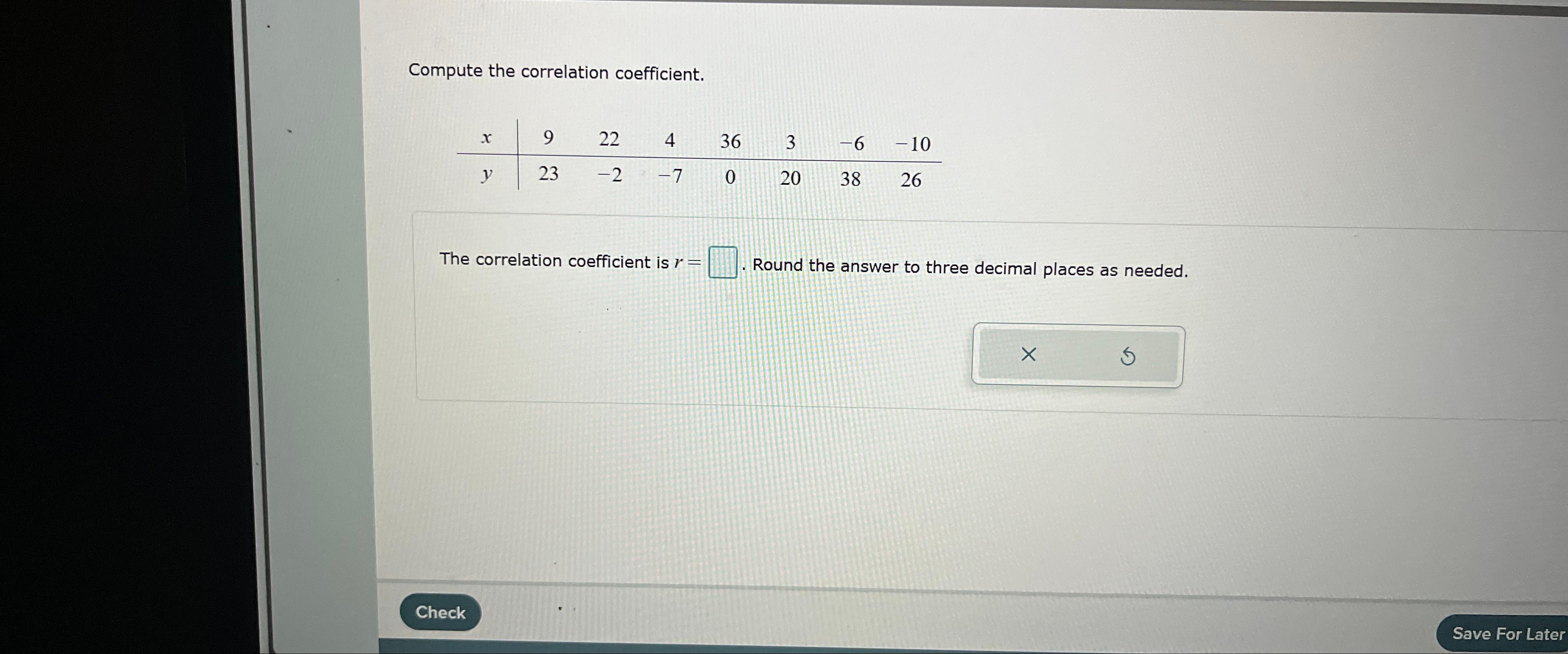 Solved Compute the correlation | Chegg.com