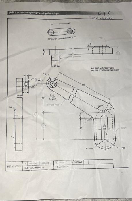Solved QUESTIONS 1. At what angle is the offset arm to the | Chegg.com