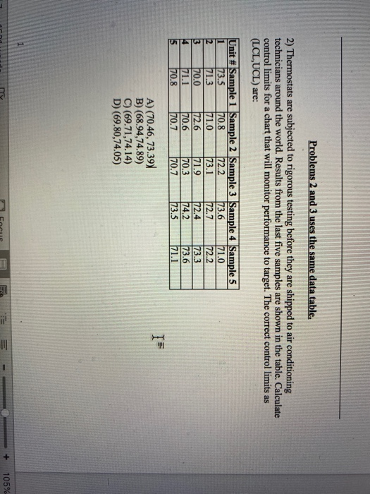 Solved Problems 2 and 3 uses the same data table 2) | Chegg.com