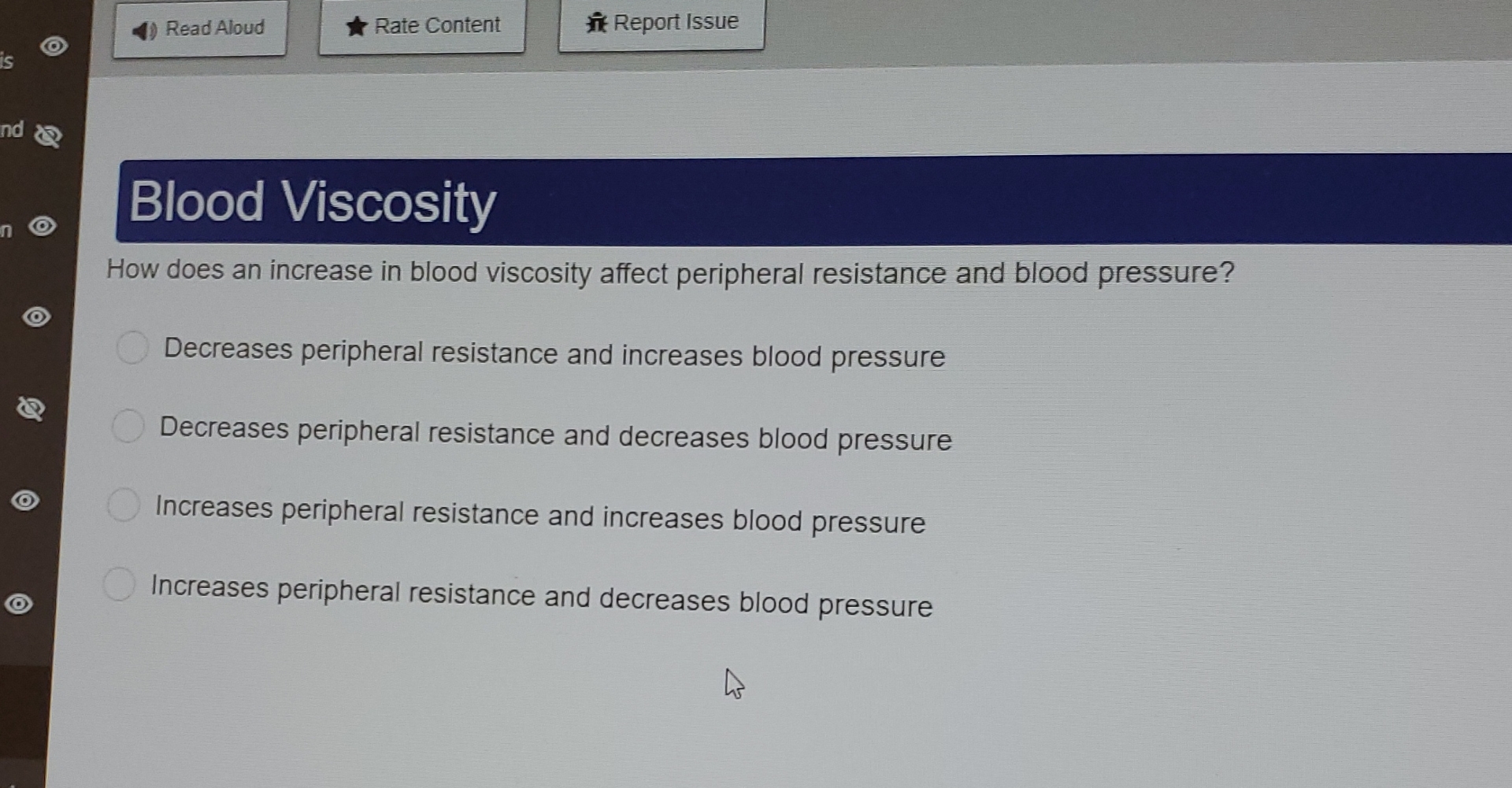 Solved Blood ViscosityHow does an increase in blood | Chegg.com