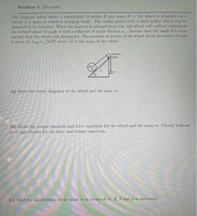 Solved Problem 4 (28 points) The diagram below shows a | Chegg.com