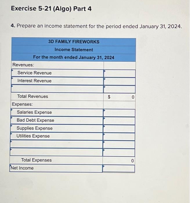 Solved Required information Exercise 5-21 (Algo) Complete | Chegg.com
