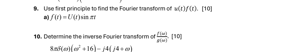 Solved Use first principle to find the Fourier transform of | Chegg.com