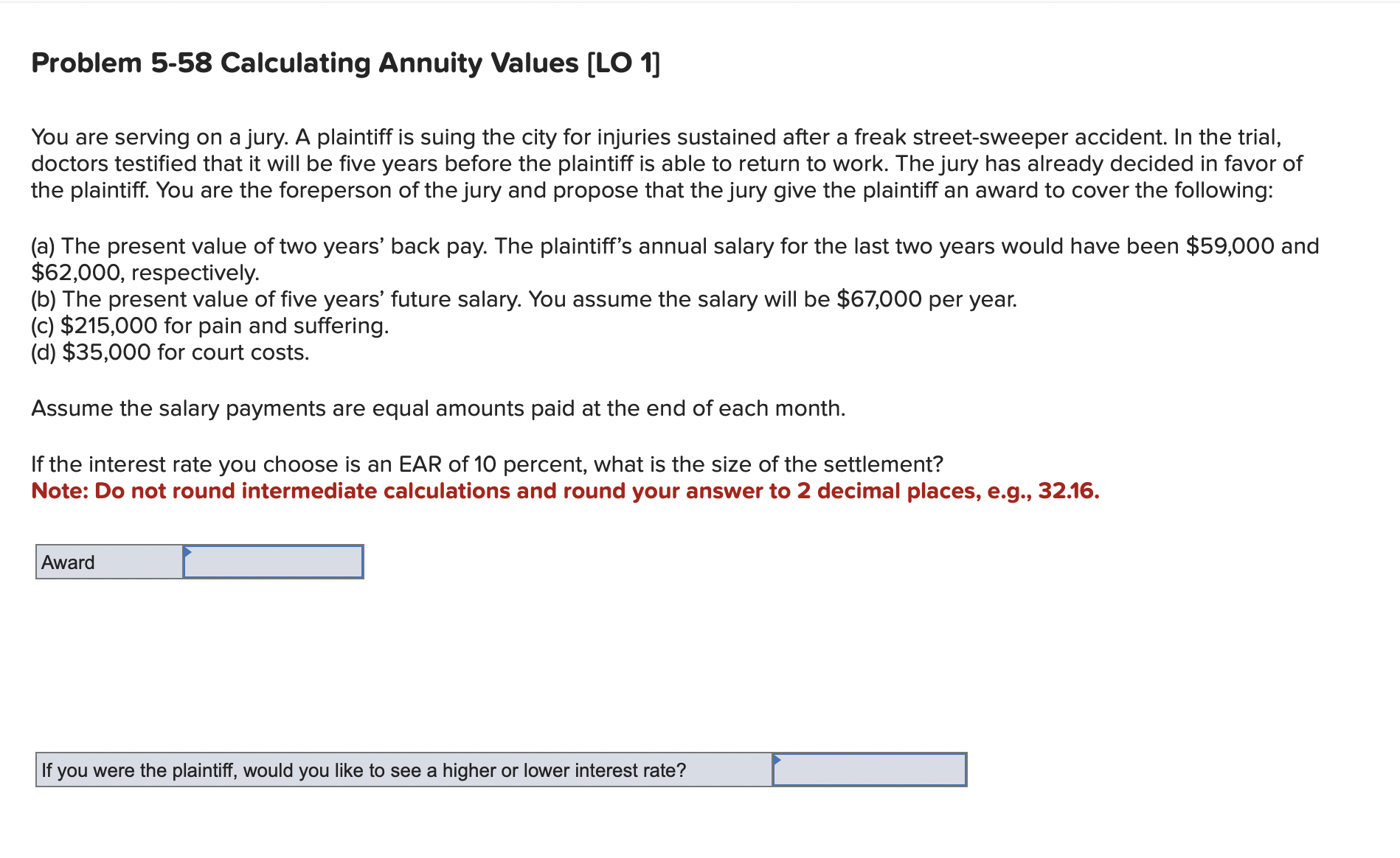 Solved Problem 5-58 ﻿Calculating Annuity Values [LO 1]You | Chegg.com